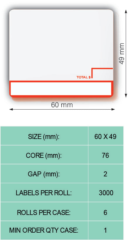 25-AWDC100 - T7 Red (60 mm x 49 mm) – DIGI CANADA INCORPORATED